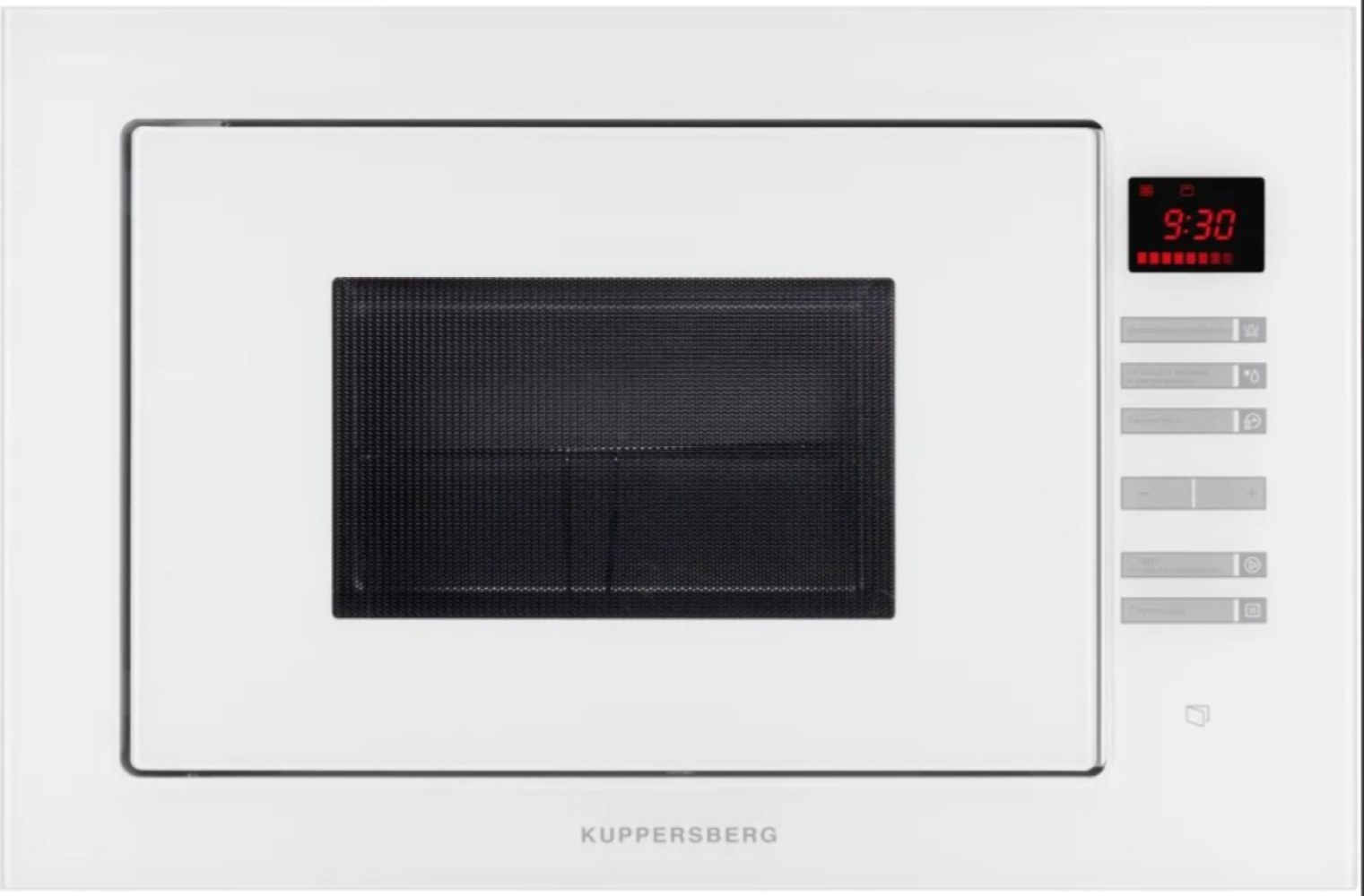 Встраиваемая микроволновая печь Kuppersberg HMW 645 W, гриль, белая, 25 л, мощность 1450 Вт