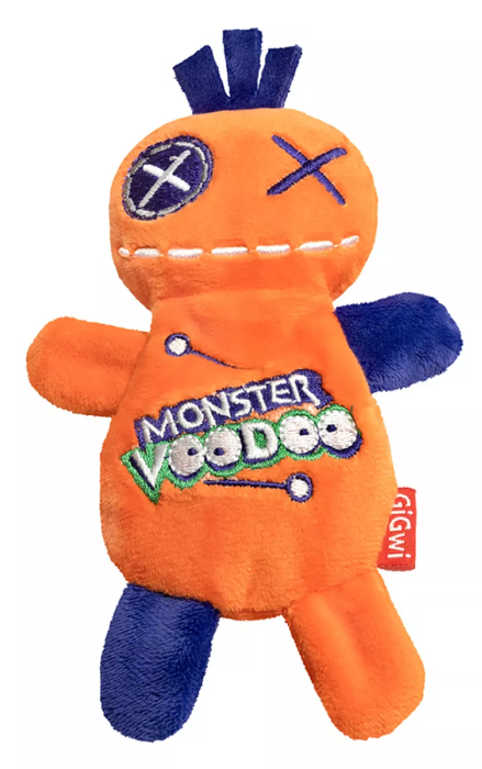 Игрушка для собак GiGwi MONSTER VOODOO Кукла-Вуду с пищалкой, мягкая, размер 17.5см