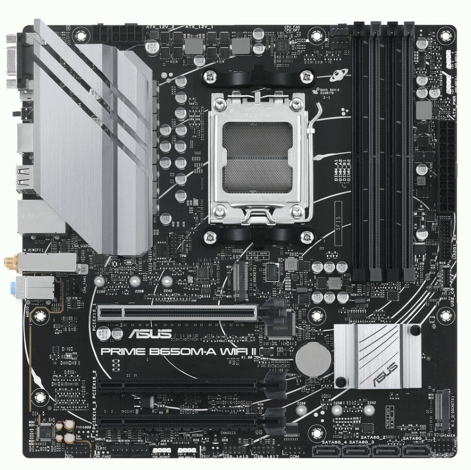 Материнская плата ASUS Prime B650M-A, AM5, DDR5, 2 разъема M.2