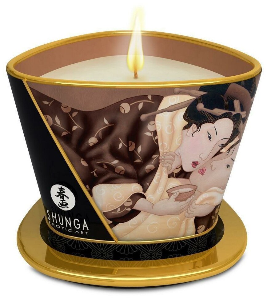 Массажная свеча Intoxicatin Chocolate с ароматом шоколада - 170 мл, Shunga,
