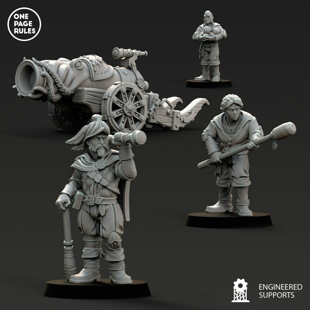 Warhammer Fantasy Empire Cannon with Crew/ Набор фигурок для Warhammer Имперская пушка с командой