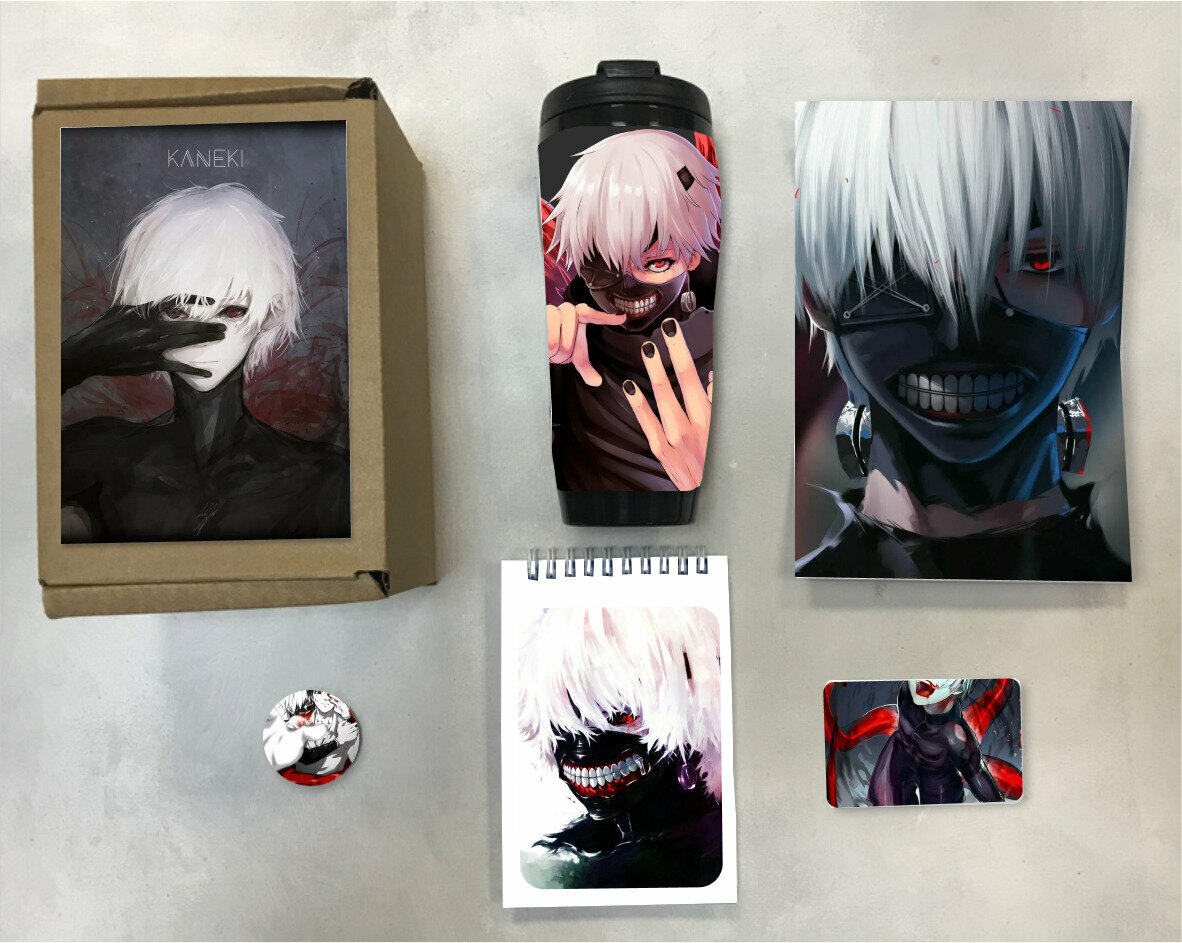 Подарочный бокс GOODbrelok принт "Токийский Гуль, Tokyo Ghoul" - 0003
