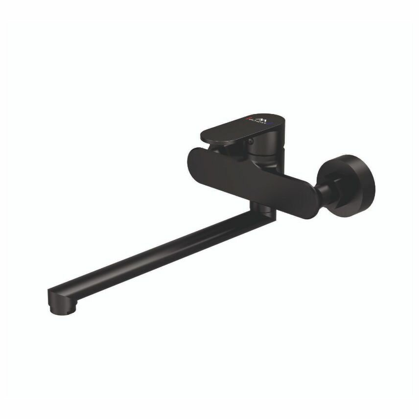 Смеситель Fashun (Фашун) для кухни, умывальника, черный (A4685-7) настенный