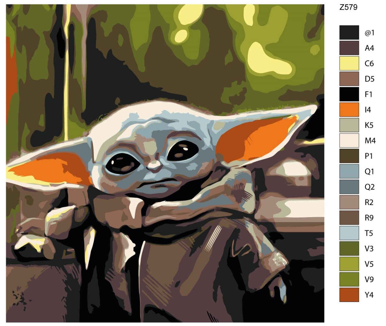 Картина по номерам Z-579 "Грогу" 40x40