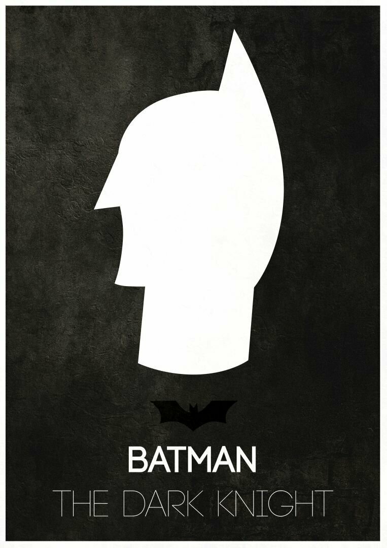 Плакат, постер Бетман Тёмный Рыцарь/Batman The Dark Knight на холсте, размер 21х30см