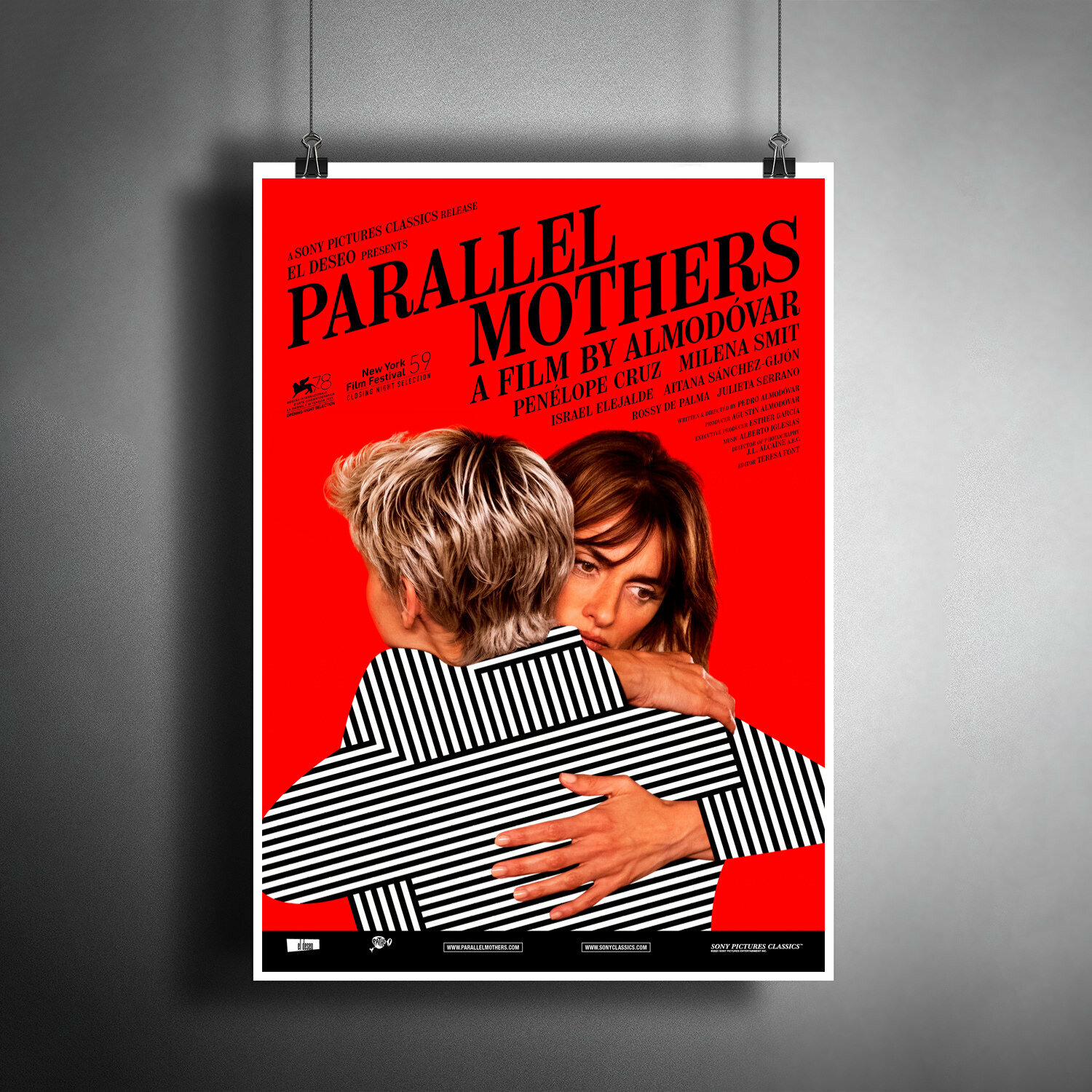 Постер плакат для интерьера "Фильм: Параллельные матери. Madres paralelas. Пенелопа Крус" / A3 (297 x 420 мм)