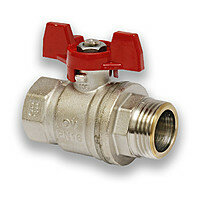 Oventrop Кран шаровый НВ 1 1/4 Optibal маховик из алюминия арт. 1076310