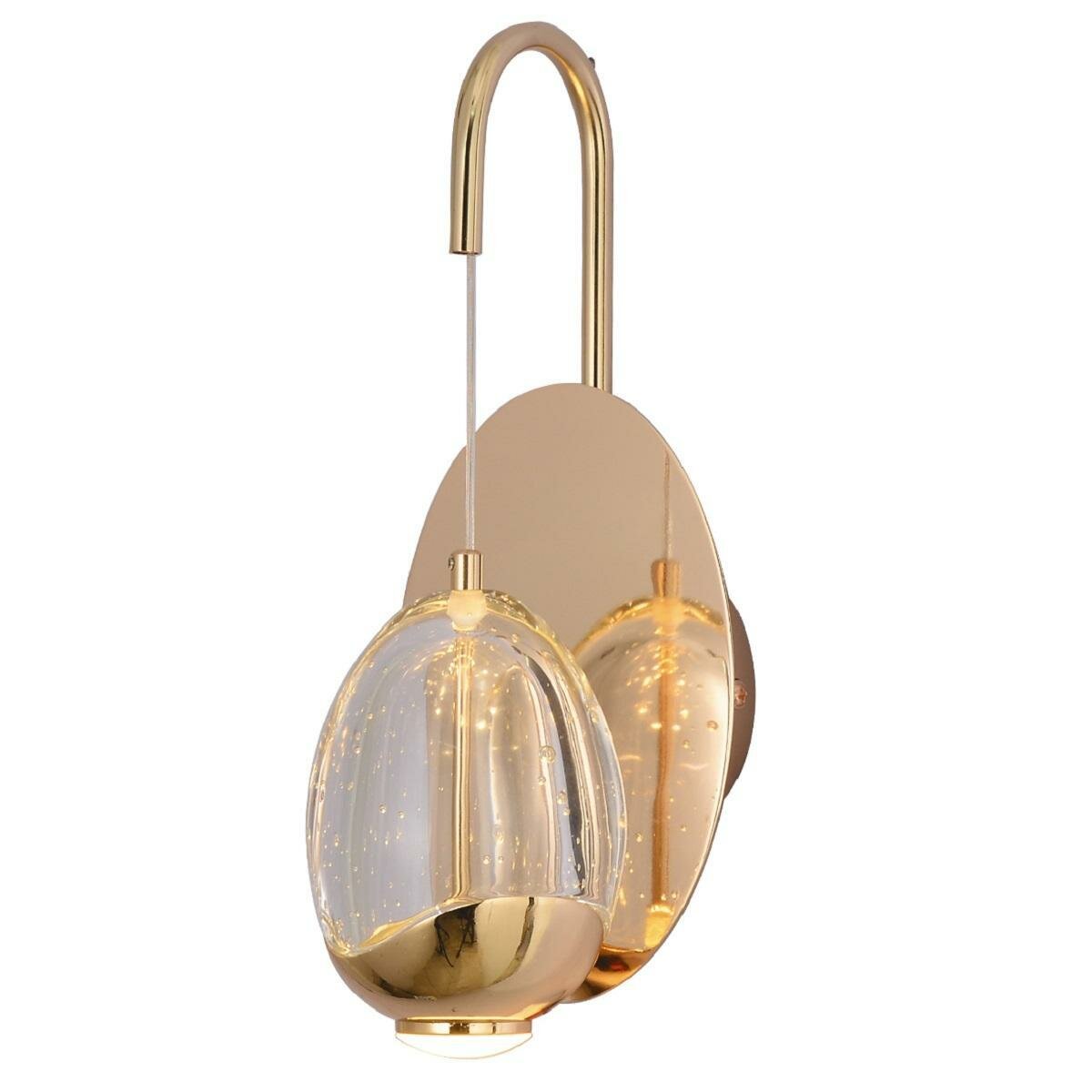 Бра Kink Light "Берти", LED, цвет арматуры золотой, площадь освещения 3 м², IP20