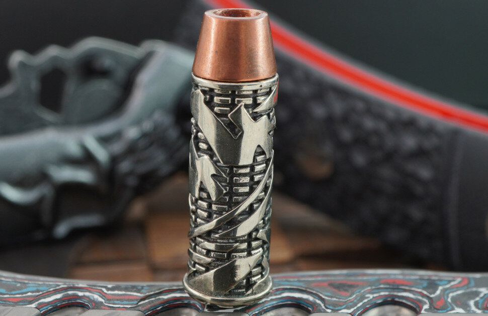 Бусина для темляка Black Raven EDC Магнум 44, гильза нейзильбер