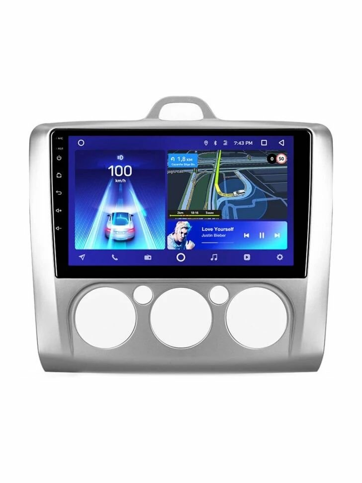 Автомагнитола 2 din 9 дюймов для Ford Focus 2 2005-2011 кондиционер / Android 6Gb+128Gb / GPS / Поддержка сим-карты / Камеры 360 гр./ Встроенные кулер охлаждения