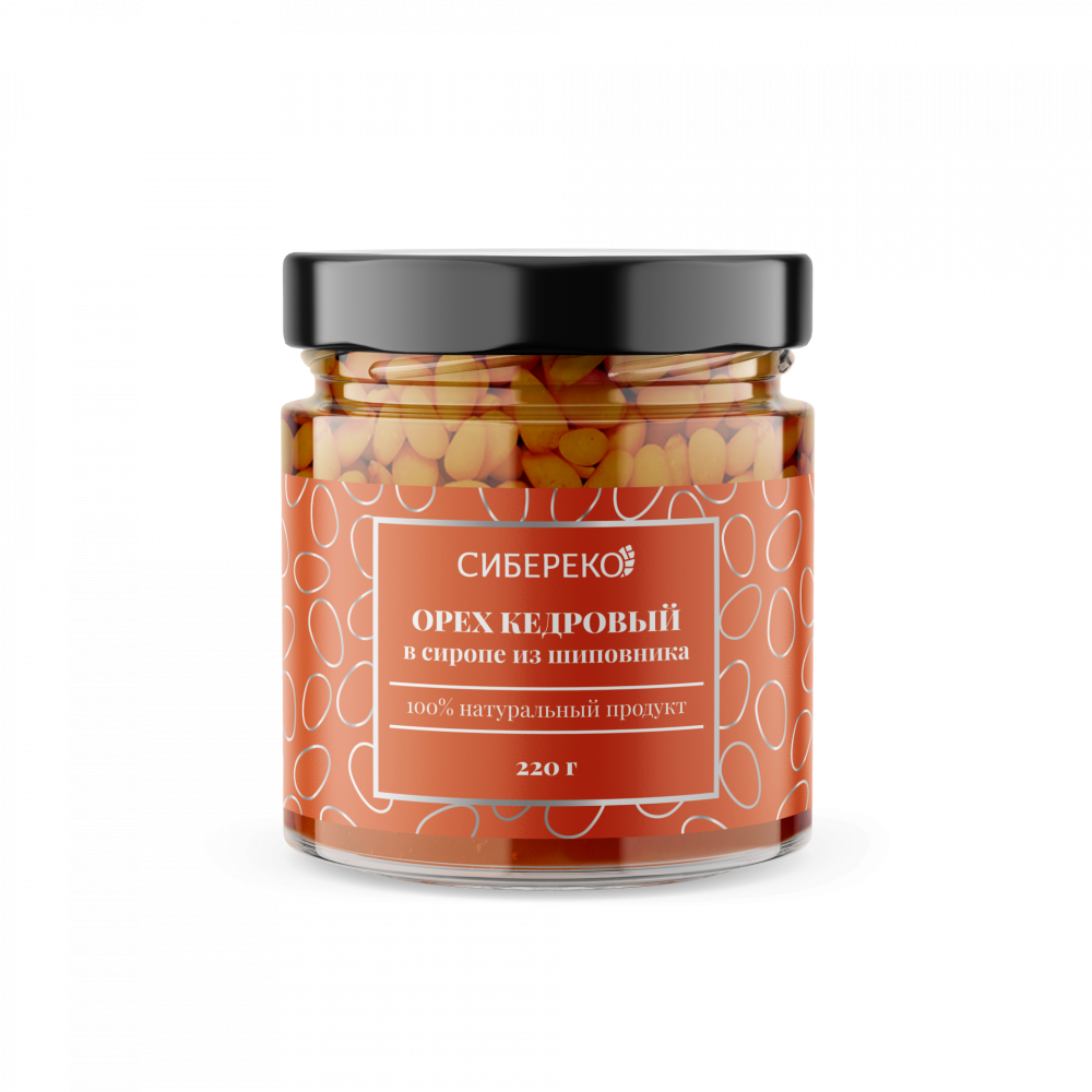 Орех кедровый в сиропе из шиповника, 220 гр