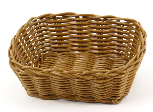 Корзинка для хлеба плетеная прямоугольная 17х15х6см коричневая