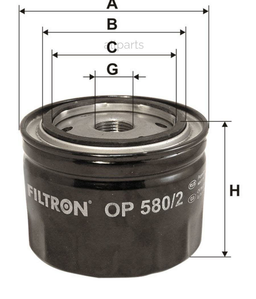 FILTRON OP 580/2 Фильтр масляный