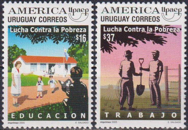Почтовые марки Уругвай 2005г. "Бедность" Рабочие MNH