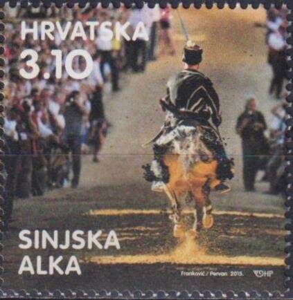 Почтовые марки Хорватия 2015г. "Синьска алка" Спорт, Лошади MNH