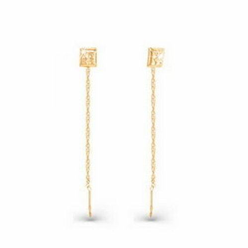 Серьги, золото, 585 проба