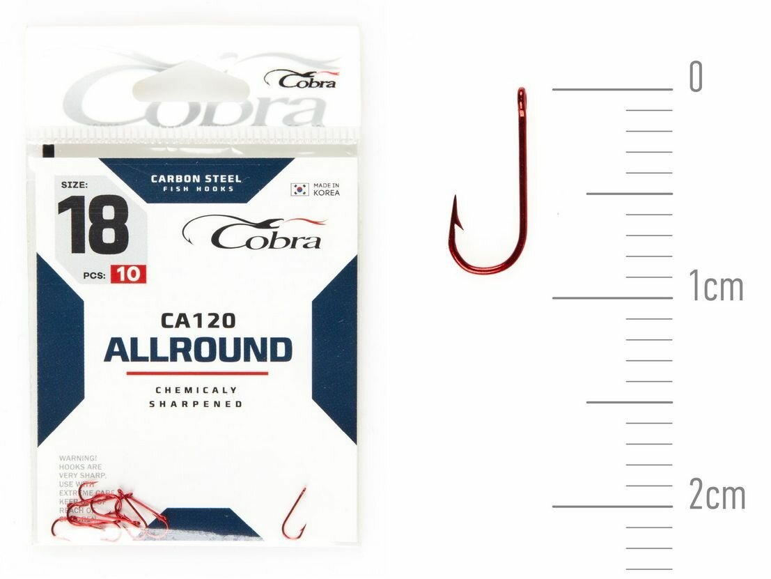 Крючки Cobra ALLROUND сер. CA120 разм. 018 20шт.