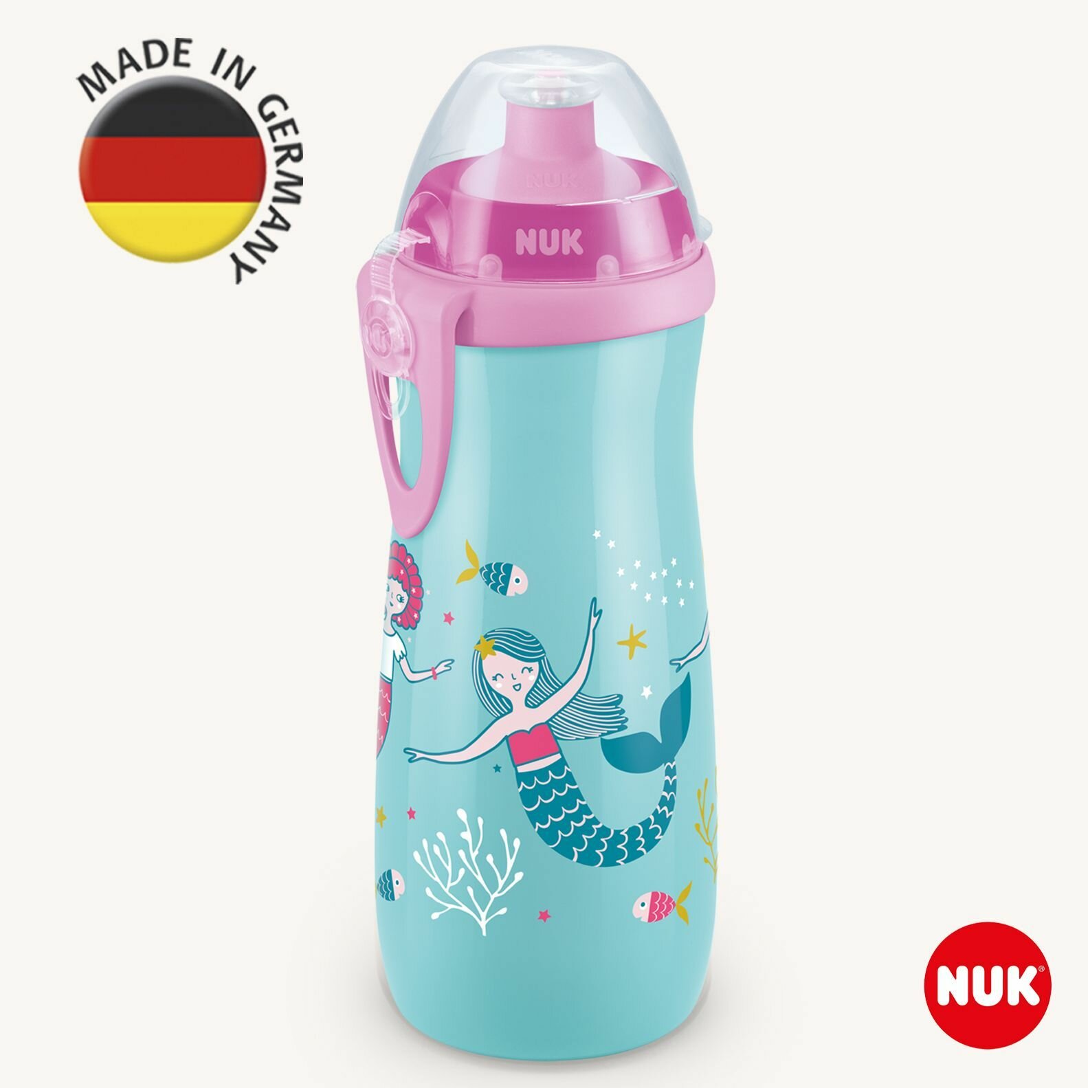 NUK FIRST CHOICE Поильник непроливайка с насадкой тяни толкай SPORTS 450 мл