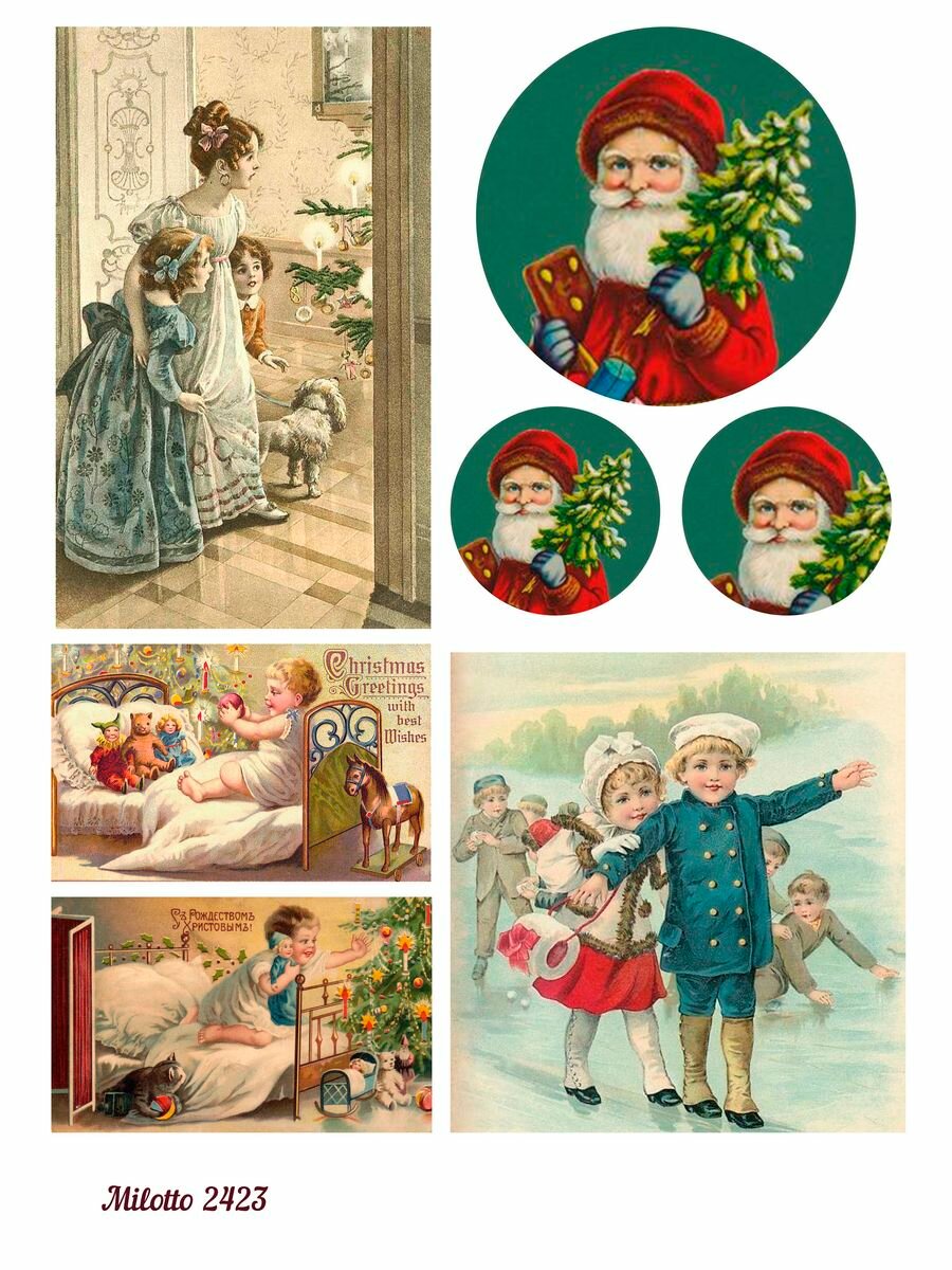 Декупажная карта А4 рисовая бумага для декупажа