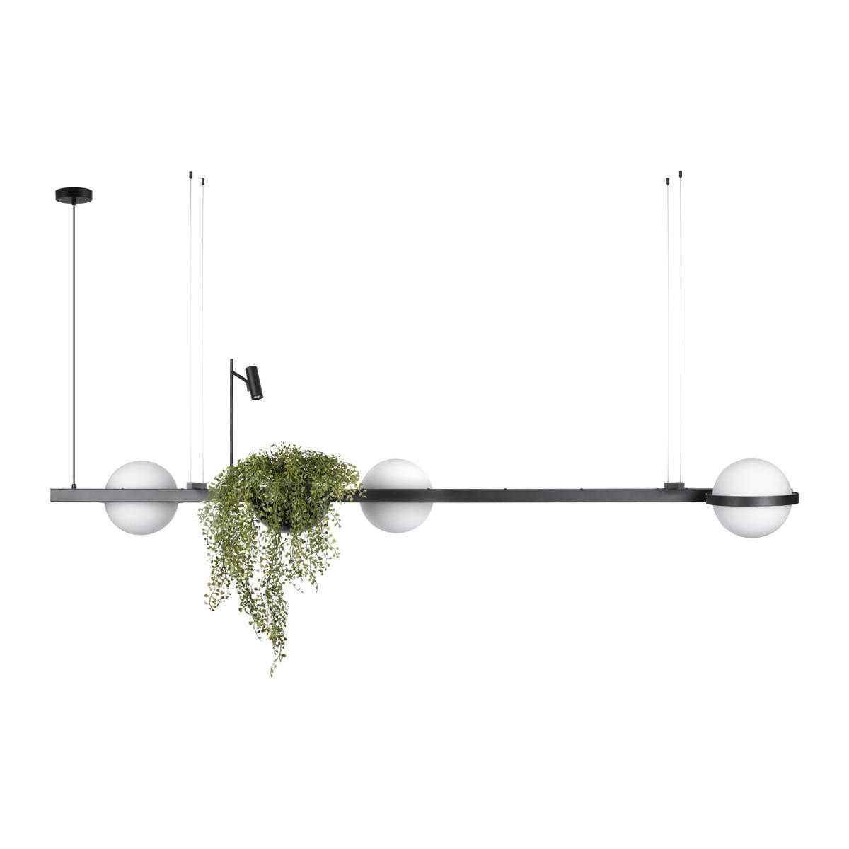 Светильник LOFT IT "Jardin" 10121/С, подвесной, LED, черный/белый, 75Вт