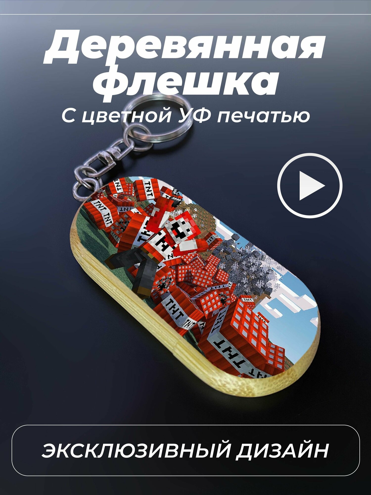 Флешка, usb флешка, накопитель внешний, 36гб, Майнкрафт