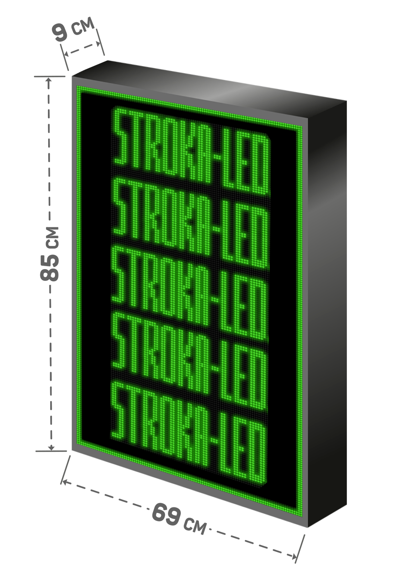 Бегущая строка/ Led /рекламная вывеска/ панель/69х85см