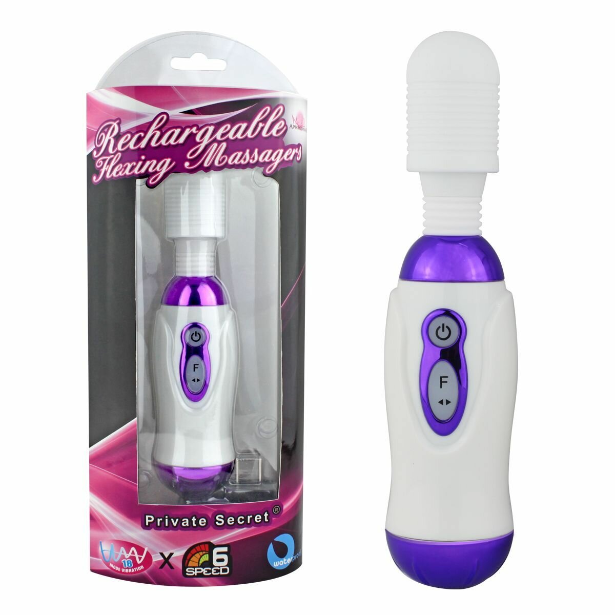 Вибромассажер "RECHARGEABLE FLEXING MASSAGER" , 10 режимов