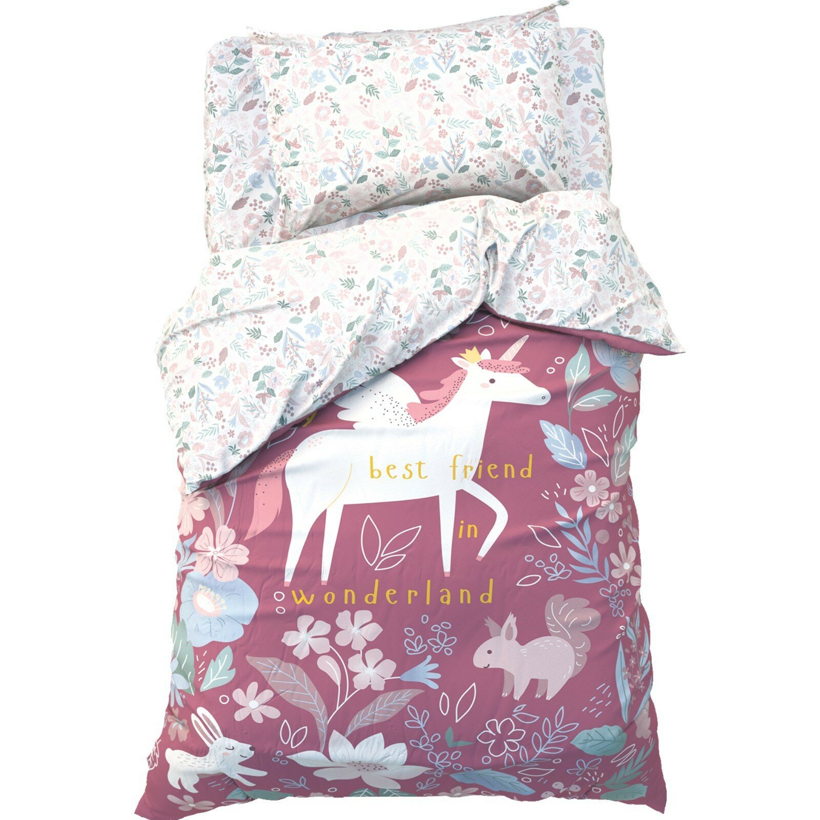 Постельное бельё Этель 1.5 спальное Wonderland, 143х215 см, 150х214 см, 50х70 см -1 шт, 100% хл, бязь