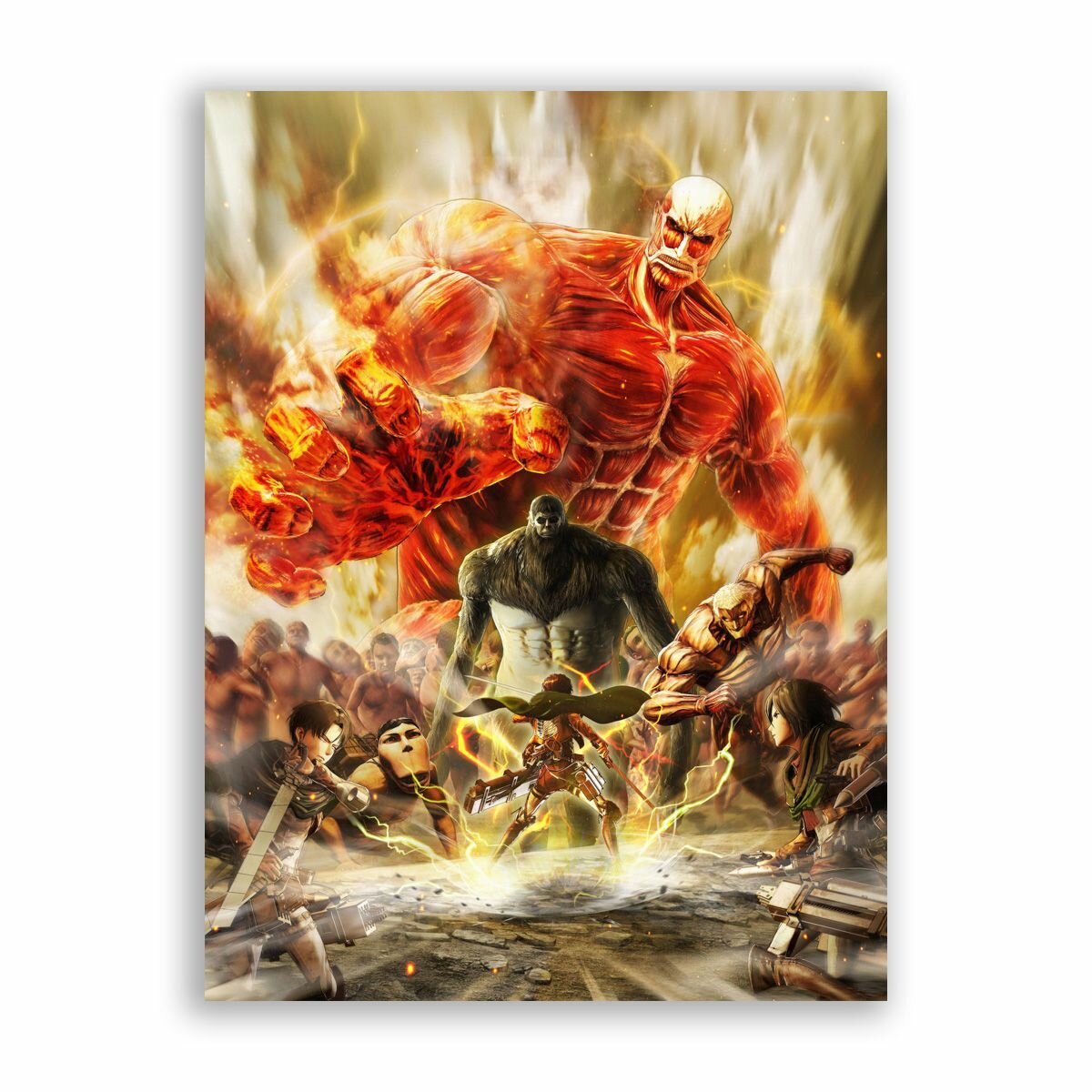 Постер, плакат на бумаге / Атака Титанов / Размер 30 x 40 см