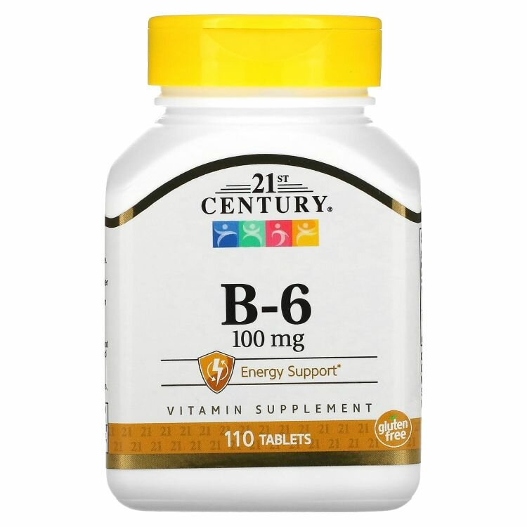 21st Century, B6, 100 мг, 110 таблеток