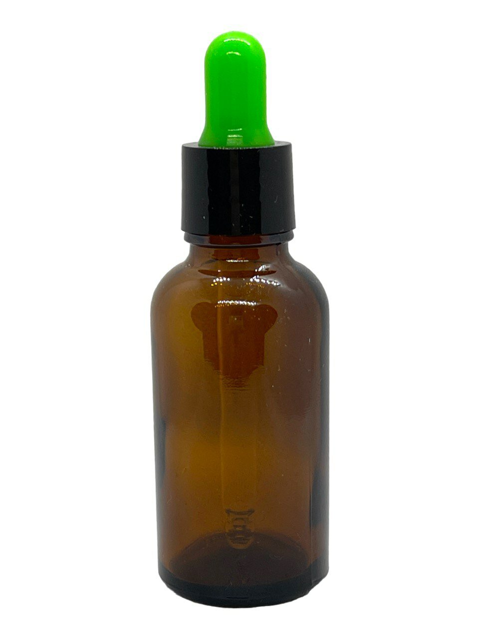 Набор пипеток для эфирных масел, флакон 30 мл, 6 штук, янтарное стекло, черная крышка, зеленая груша