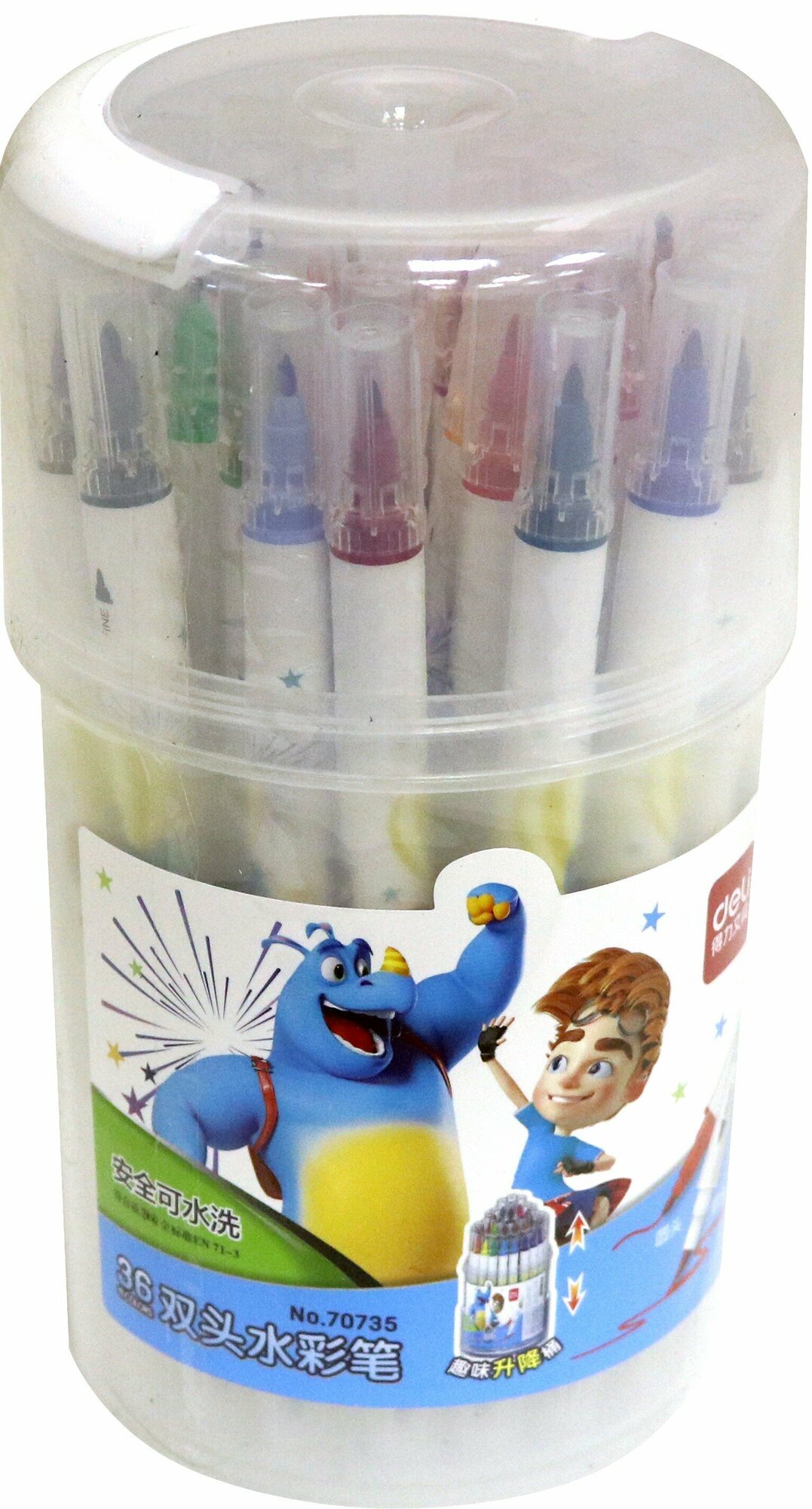 Фломастеры 36 цветов пластиковая туба (70735_