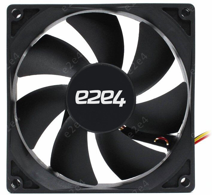 Вентилятор e2e4 FANCASE 92 мм 3-pin+4-pin Molex, 1шт (OT-FAN-92MM-3PIN-B)