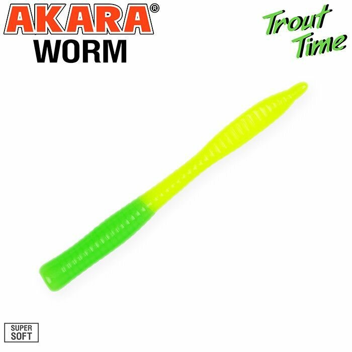 Силиконовая приманка Akara Trout time WORM 3 Cheese 453 (10 шт.)