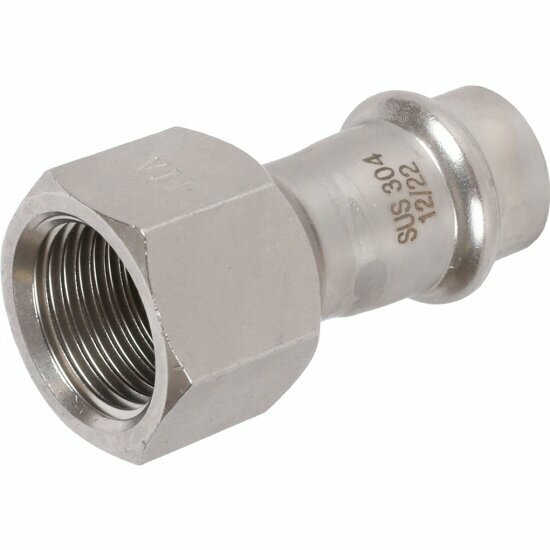 Переходник Rommer ВПр-ВР, 15х1/2, из нержавеющей стали прессовой