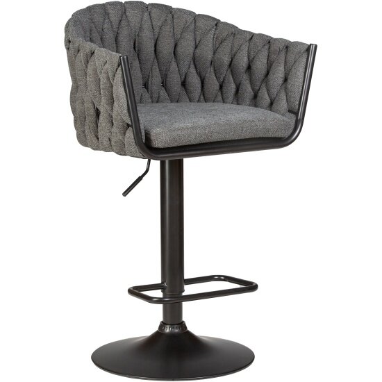 Стул барный Dobrin 9690-LM LEON, цвет сиденья графитовый (LAR-275-21), цвет основания черный