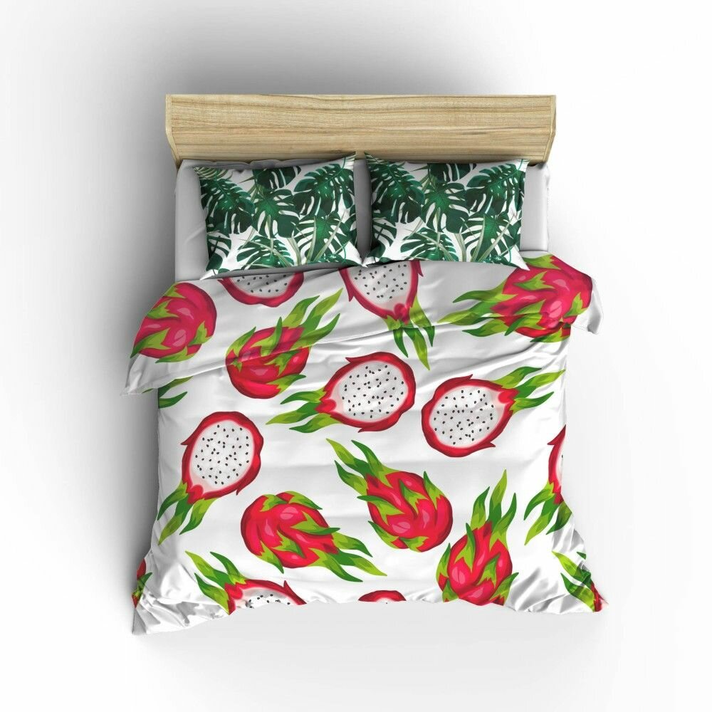Арт комплект постельного белья Драконий фрукт, 2х спальный, 50/70