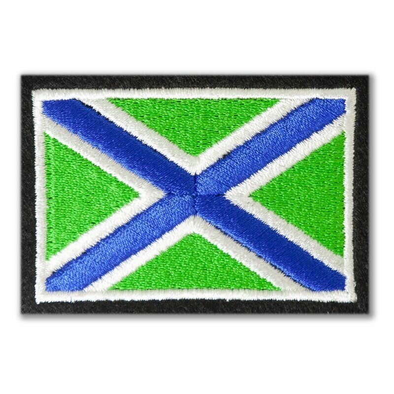 Вышитый шеврон-флажок мчпв. С липучкой. Размер 60x40 мм по вышивке.