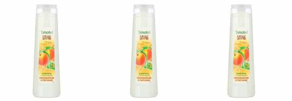 Timotei Шампунь для волос женский увлажнение и питание, 385 мл, 3 шт
