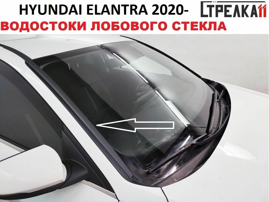 Водосток (дефлектор) лобового стекла для HYUNDAI ELANTRA 2020-