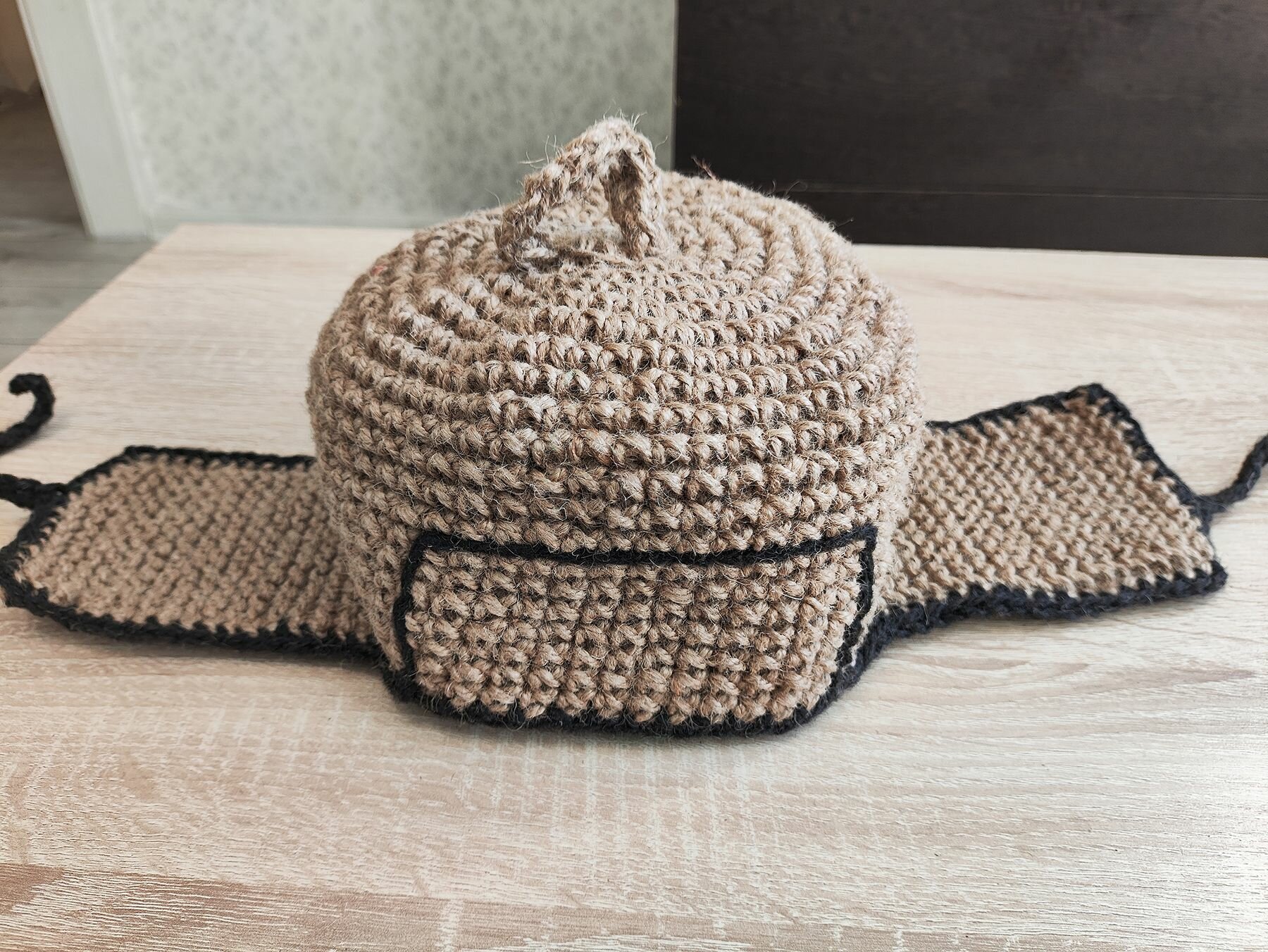 Шапка для бани джутовая