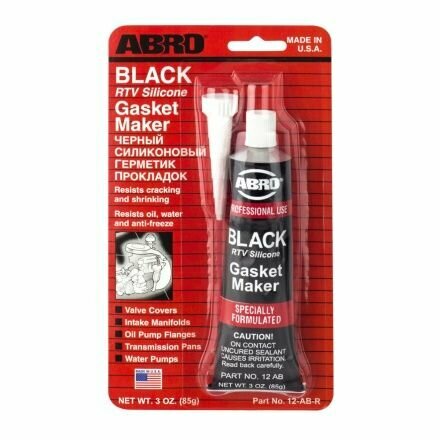 Герметик-прокладка ABRO белый многоцелевой BLACK RTV Silicone (85 г) США