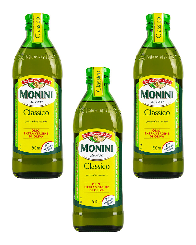 Оливковое Масло Monini Экстра Вирджин Классико 0.5 л, - 3 шт