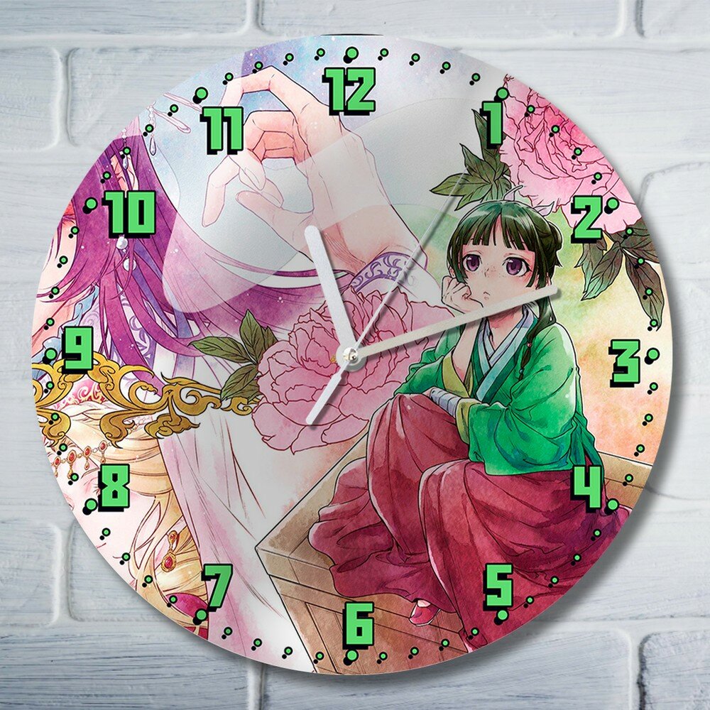 Настенные часы УФ "Аниме Монолог фармацевта (Мао Мао, Император, Цветы ) - 9064"