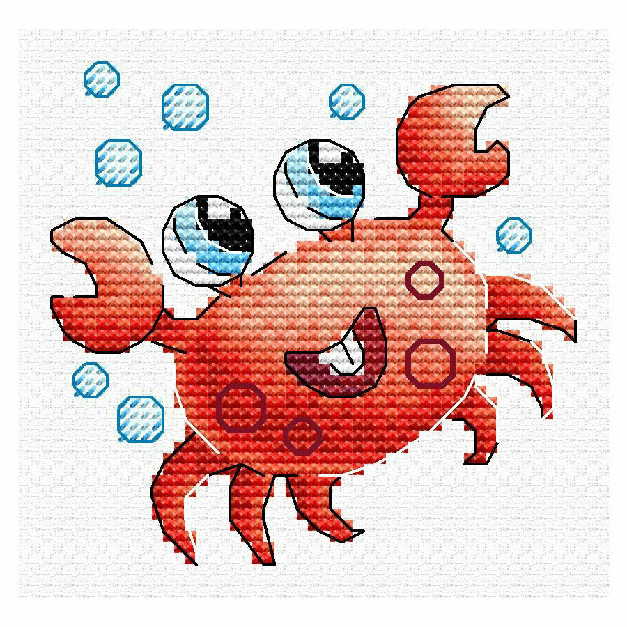 Набор для вышивания крестиком на одежде 'Морской дружок', 8×9 см, МП Студия