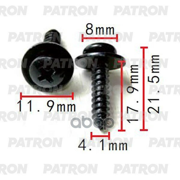 Саморез Применяемость: Саморез 4.1x21.5mm универсальный PATRON арт. P37-2261