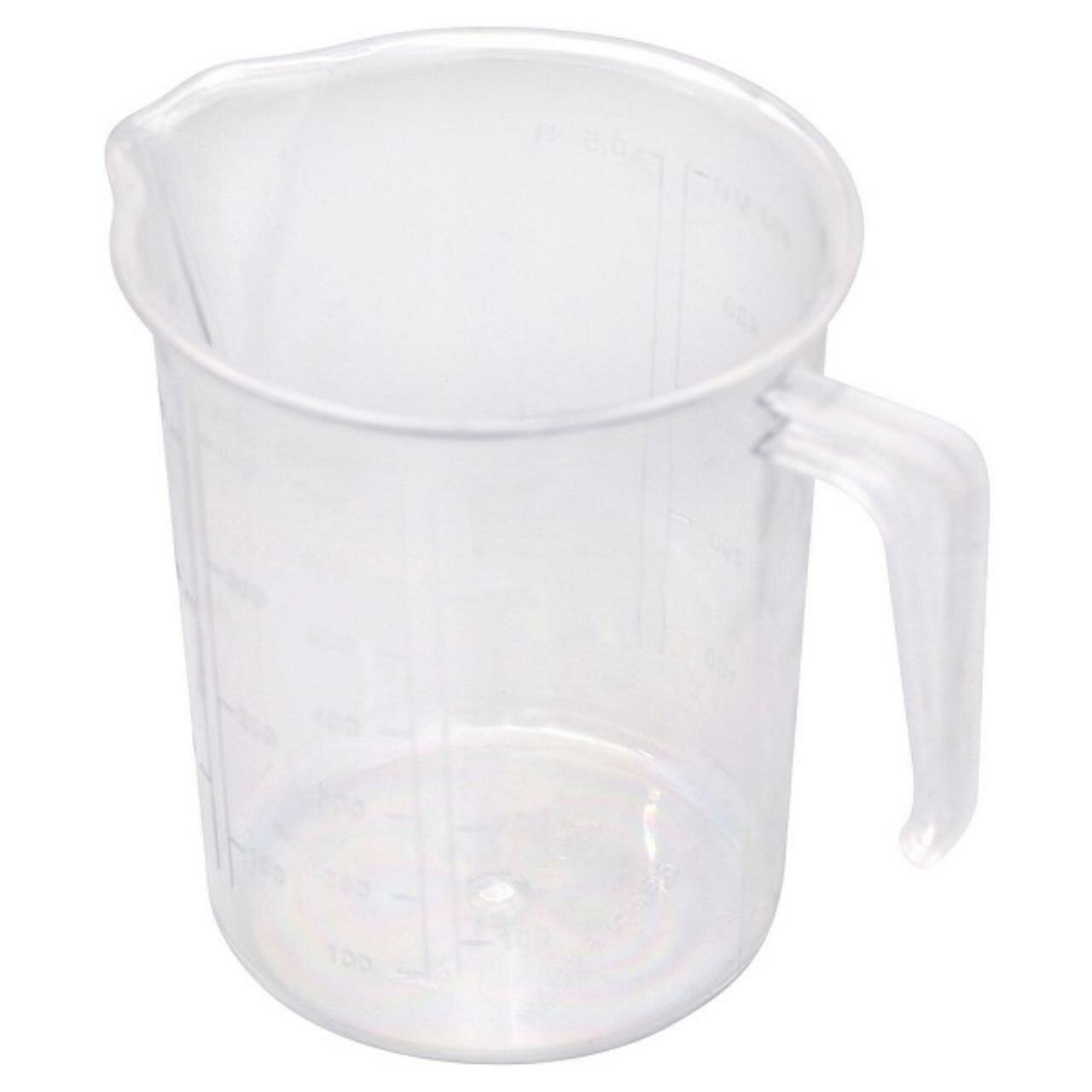 Мерная кружка Мультидом МГ76-177, бесцветная, пластик, 13.5 см, 0.5л