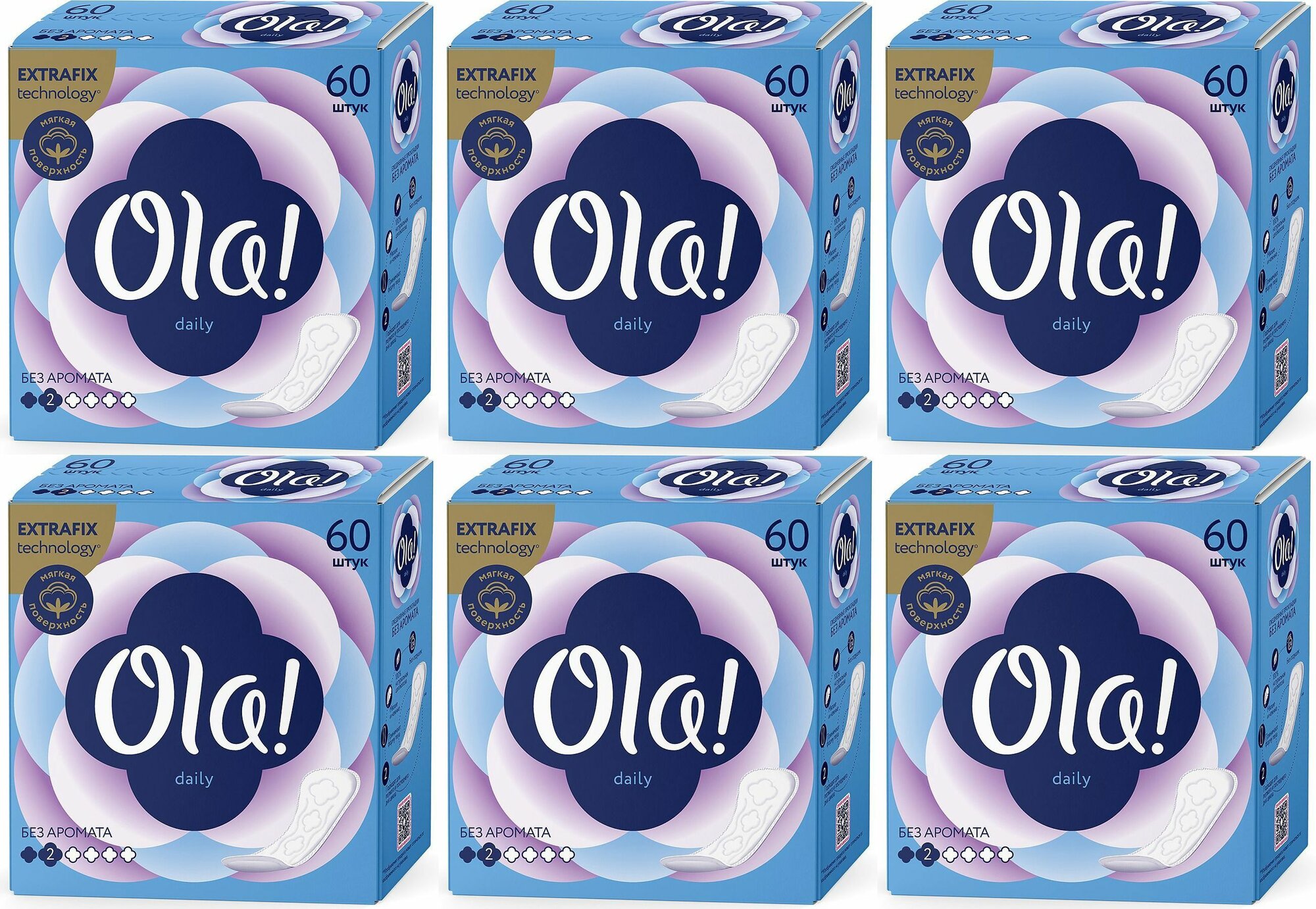Ola! Прокладки ежедневные Daily, 60 шт/уп, 6 уп