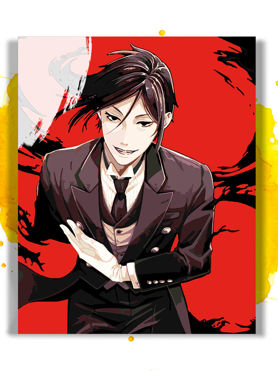 Картина по номерам на холсте Темный Дворецкий - Себастьян 2, 30 х 40 см