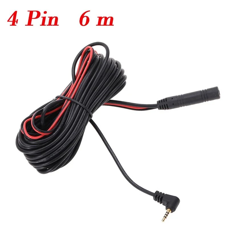 4-контактный удлинительный кабель 6/10/15 метров для зеркальной видеорегистратора, камера заднего вида, автомобильный рекордер, автомобильные аксессуары, инструменты 6 meters